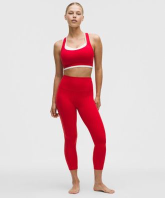 lululemon Align Crop Leggings mit hohem Bund f&uuml;r Frauen - 58 cm - Neon - Gr&ouml;&szlig;e 10