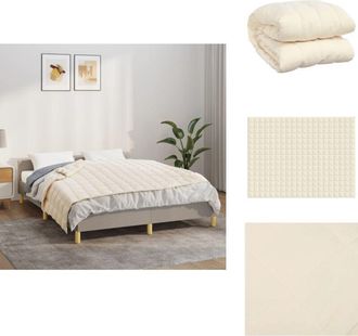 vidaXL Gewichtsdecke Hellcreme 150x200 cm 7 kg Stoff - Gewichtsdecke - Schlafhilfe - Decke - Stressabbau - Entspannung