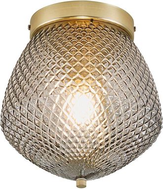 Nordlux Plafonnier orbiform Verrerie Laiton, H.25.3 - IP20 - E27 / Nordlux Int&eacute;rieur