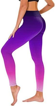 Generic Legging de sport 2026 pour femme - Impression d&eacute;grad&eacute;e - Tendance - Pour le fitness et le sport, violet, XL