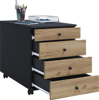 VCM Rollcontainer | Beistellcontainer mit Schubladen | Ma&szlig;e ca. H. 57 x B. 42 x T. 50 cm | B&uuml;rocontainer - Lona