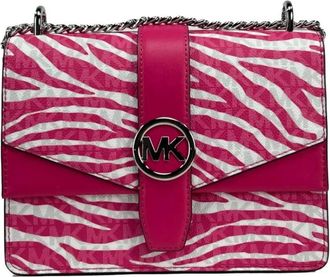 Michael Kors Sac bandouli&egrave;re cha&icirc;ne imprim&eacute; z&egrave;bre - Femme - Sacs - Gris - Taille: ONE Size