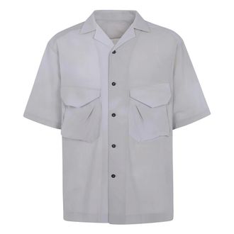 Ziggy Chen Homme, Chemises, Gris, Taille: L Chemise &agrave; Manches Courtes avec Grande Poche