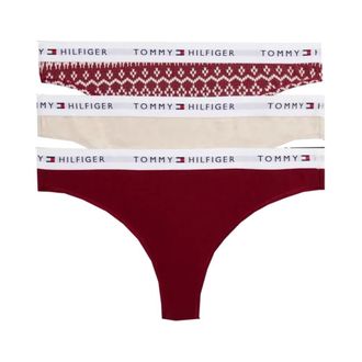 Tommy Hilfiger Femme, Sous-v&ecirc;tements, Multicolore, Taille: 42 FR Gift 3-Pack Thong PRT