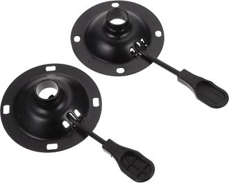 SOLUSTRE 2stücke Teiliges Schwarzer Drehbarer Stuhluntergestell Halterungen Stabile Möbelbefestigungen Für Esszimmer Bürostühle Metallfußkreuze Ersatzteile Für