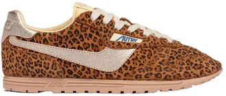 Autry Low-Top Sneaker - baskets autry imprime leopard - Gr. 36 (EU) - in Braun - f&uuml;r Damen