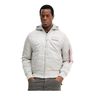 Alpha Industries Veste Bomber Ma-1 Zip Hood Backprint - Homme - Vestes - Gris - Taille: XL