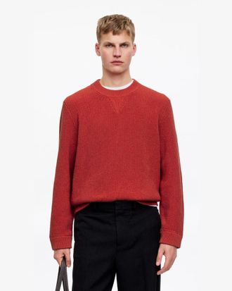 Arket Pullover Aus Baumwolle Und Leinen -Rot