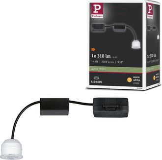 Paulmann 94306 Nova Mini LED Einbauleuchte Coin rund 1x4W Deckeneinbaustrahler Klar Einbaulampe Warmweiß 2700K