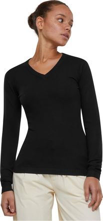 Urban Classics Damen Sweatshirt Ladies Knitted V-Neck Sweater Black 4XL