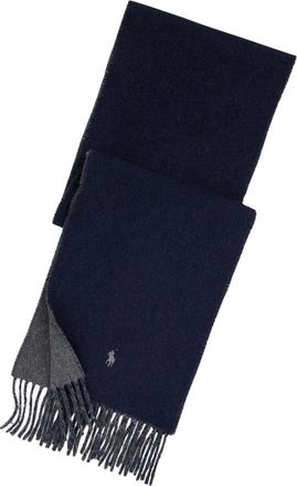 Polo Ralph Lauren unisex, Accessoires, Bleu, Taille: ONE Size &Eacute;charpe R&eacute;versible en Laine M&eacute;lang&eacute;e