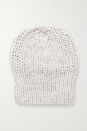 The Row Bonnet En Cachemire Côtelé Ayfer - Blanc
