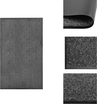 vidaXL Vidaxl - Fußmatte Waschbar Anthrazit 90x150 cm - Innenfußmatte - Außentürmatte - Anti-Rutschmatte - Waschebene Fußmatte - Anthrazit Fußmatte