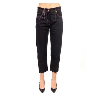 Msgm Leather Hosen - - Jeans - Damen - Schwarzk - S