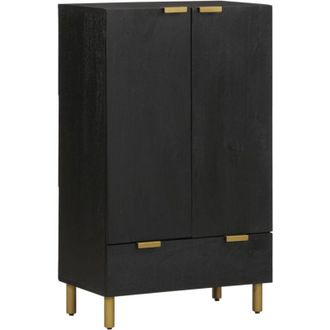 vidaXL Buffet noir 60x33x100 cm bois dingénierie vidaXL