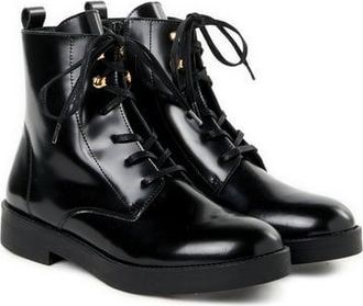 Saison 1865 Dao Leder -Spitzenstiefel - schwarz