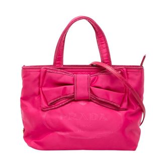 Prada Pre-owned Bow Detail Tote Bag - - Pre-owned - Damen - Rosa - ONE SIZE