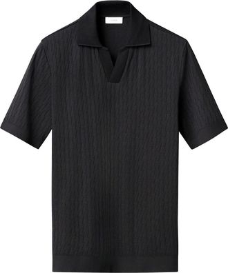 Eton Poloshirt aus einem soften Baumwollstrick mit Variokragen in
