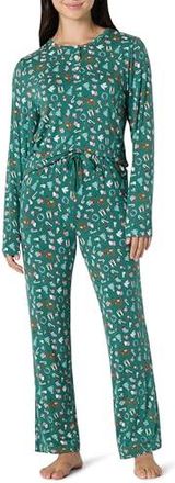 Amazon Essentials x Sofia Grainge Ensembles de Pyjamas de Noël Assortis pour la Famille Femme, Violet Jaspé Grisé Holiday, XS