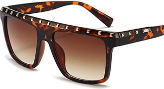 Generic Lunettes de soleil carrées décoratives en métal pour hommes et femmes pour les vacances en plein air (couleur : E, taille : moyen) 2026