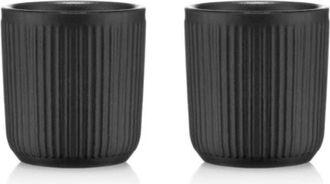 Bodum DOURO 2er Set DW Becher 0,1l schwarz matt Porzellan, 12059-259