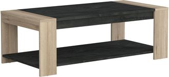 PEGANE Pegane - Table basse simple finition ch&ecirc;ne kronberg/sidewalk - l 110 x p 52,5 x h 38,6 cm