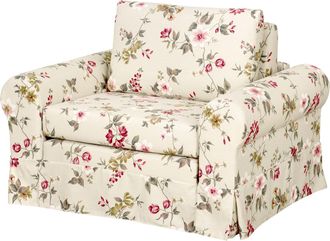 Mørteens home24 Schlafsessel Country mit Husse Beige/Creme Webstoff Fedra 125 x 90 x 90cm