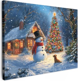MuchoWow &copy; Weihnachtsdeko Leinwand 40x30 cm Deko Schlafzimmer Weihnachtsgeschenke Leinwandbilder Wohnzimmer Gem&auml;lde Living Room Decoration Geschenke Weihnachts