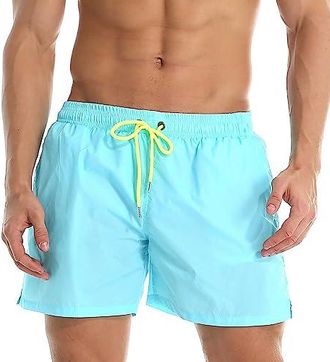 Generic Short de plage pour homme - Grande taille - Loisirs - Couleur - Sport - Dinosaure - Solide - &Eacute;t&eacute; - Plage pour homme - Pantalon de vacances - Coupe r&eacute;g