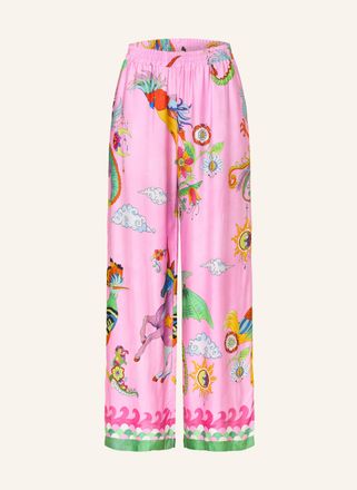 Milano Milano Italy Marlenehose Aus Satin pink