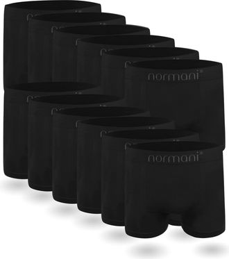 Normani 6 oder 12 Mikrofaser-Unterhosen für Herren | atmungsaktive Sport-Funktions-Unterwäsche | Boxershorts | Retroshorts für Männer (Gr. S-3XL) Farbe 12 x S