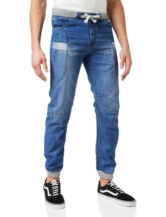 Enzo Jeans Herren Ez367 Tapered Fit Jeans, Blau (Blue Blue), 38W / 32L