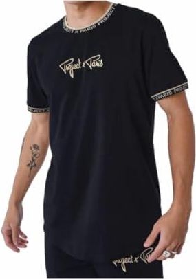 Project X Paris T-Shirt Logo brodé en Relief Noir-Camel M