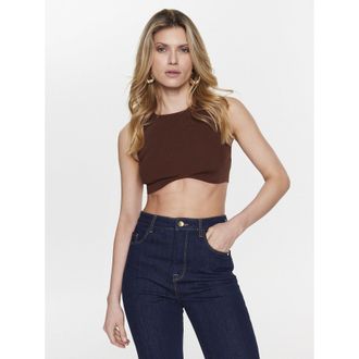 Patrizia Pepe Patrizia Pepe Top 8K0110/K082-B754 Braun Slim Fit