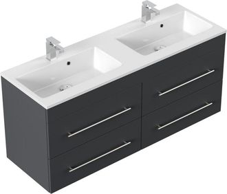 Magnolia Home Badm&ouml;bel Firenze 140 SoftClose grafit