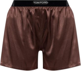 Tom Ford Seidenshorts - - Shorts - Damen - Braun - S