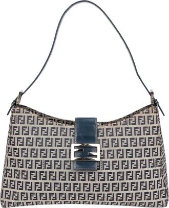 Fendi Crossbody Bags - Fendi FF Monogram Baguette Buckle Shoulder Bag - Gr. unisize - in Blau - für Damen