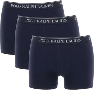 Polo Ralph Lauren Homme, Sous-v&ecirc;tements, Bleu, Taille: L Pack de Boxers en Coton Bleu