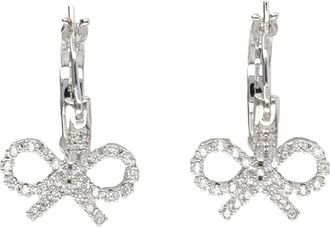 Self Portrait Femme, Accessoires, Gris, Taille: ONE Size Boucles doreilles cr&eacute;oles avec en cristal