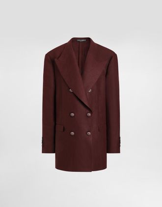Dolce & Gabbana Double-breasted Jacket In Sartorial Linen Canvas - Frau Blazer Mehrfarbig 36