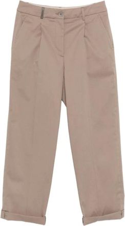 PESERICO Femme, Pantalons, Brun, Taille: 42 FR Straight Pantalons