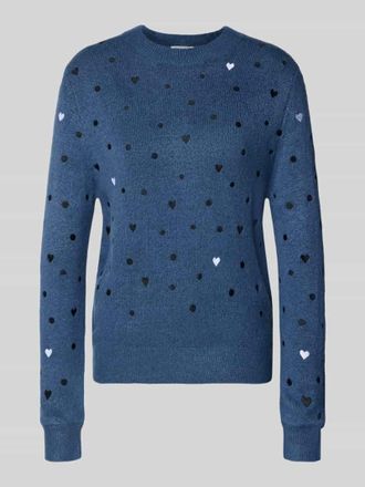 Tom Tailor Denim Regular Fit Strickpullover mit Stickereien