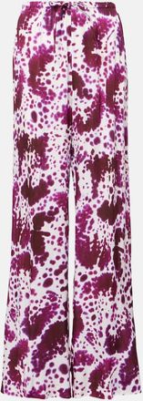 Dries Van Noten Gerade Hose aus Crêpe