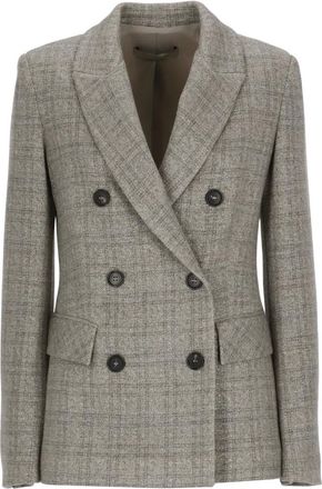 D.exterior Blazer Double-Bouton - Femme - Vestes - Gris - Taille: 38 FR