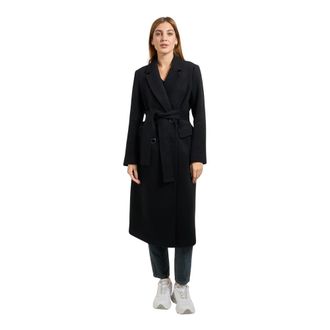 A|X Armani Exchange Femme, Manteaux, Noir, Taille: 38 FR Manteau Long en Laine Noir