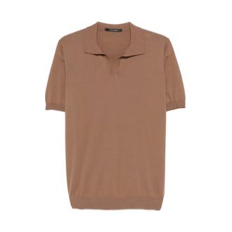 Tagliatore Keith Hemdkragen-T-Shirt - - Knitwear - Herren - Braun - 2XL