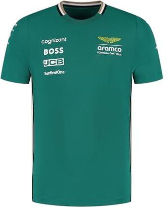 Aston Martin F1 2025 Homme T-Shirt Équipe Vert - Taille: XL