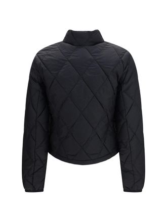 Burberry Womens Bramford Quilted Nylon Jacket With Check Tape Black Polyamide Down Coat