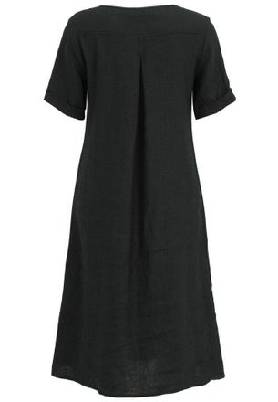 Doris Streich A-Linien-Kleid (1-tlg) aus Leinen mit Halbarm