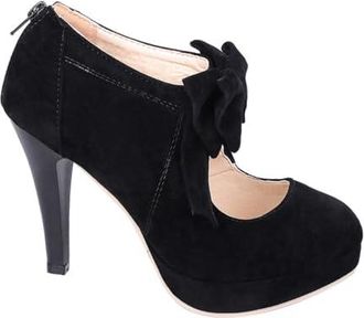 Hemoton Sandales &agrave; Talons Hauts pour Femmes Bout Rond avec Noeud Confortables et &Eacute;l&eacute;gantes Printemps &eacute;t&eacute; Chic Chaussures de Danse F&eacute;minines